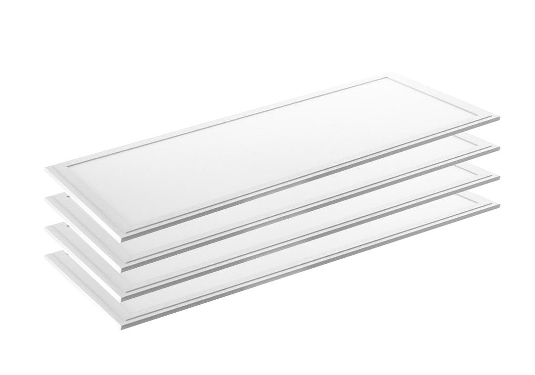 4er Pack LED-Panel, 120x60 cm, 60 W, 4000 K (neutralweiß), 5400 lm 4er ...